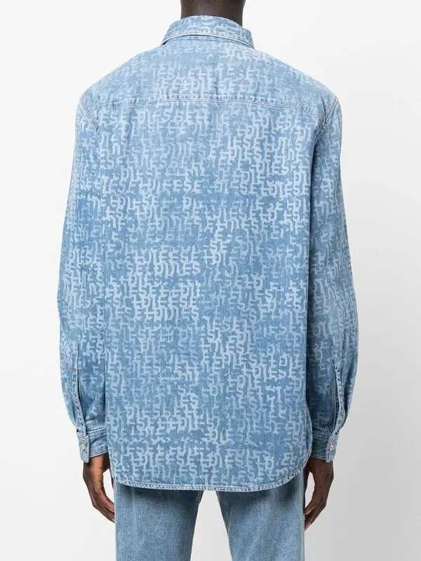 DIESEL® Logo-print Denim Shirt