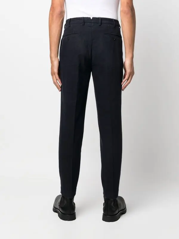 Incotex Tapered-leg Cotton Trousers - Blue