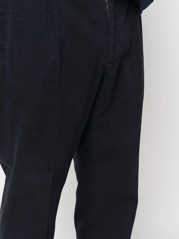Incotex Tapered-leg Cotton Trousers - Blue