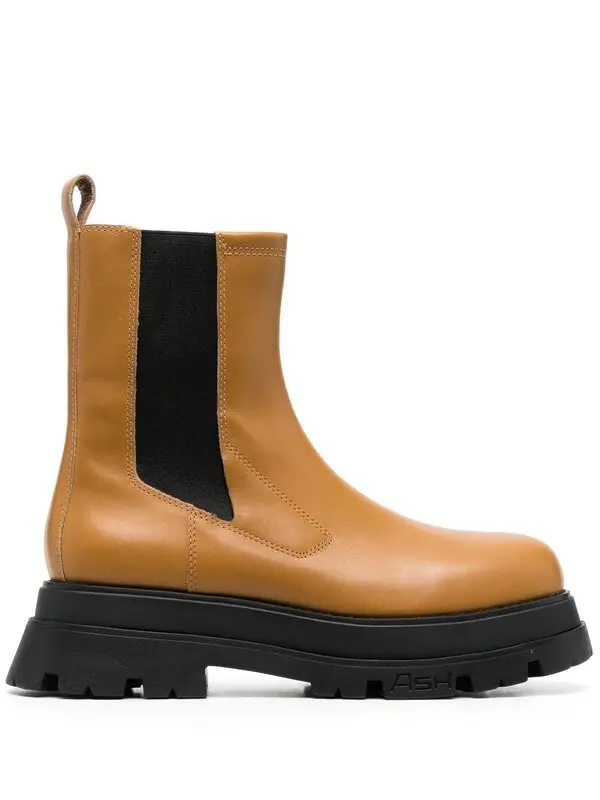 Ash Leather Ankle Boots - Brown