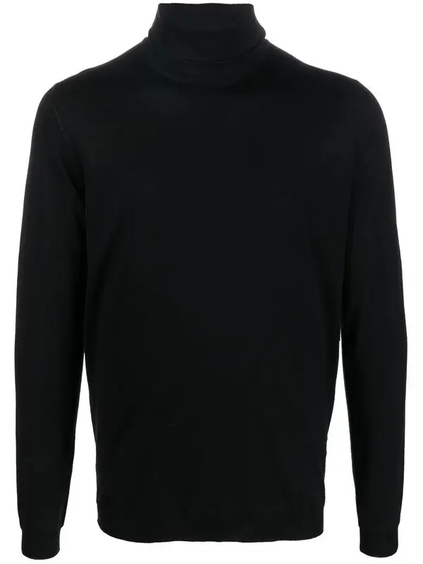GOES BOTANICAL High-neck Knit Jumper - Black