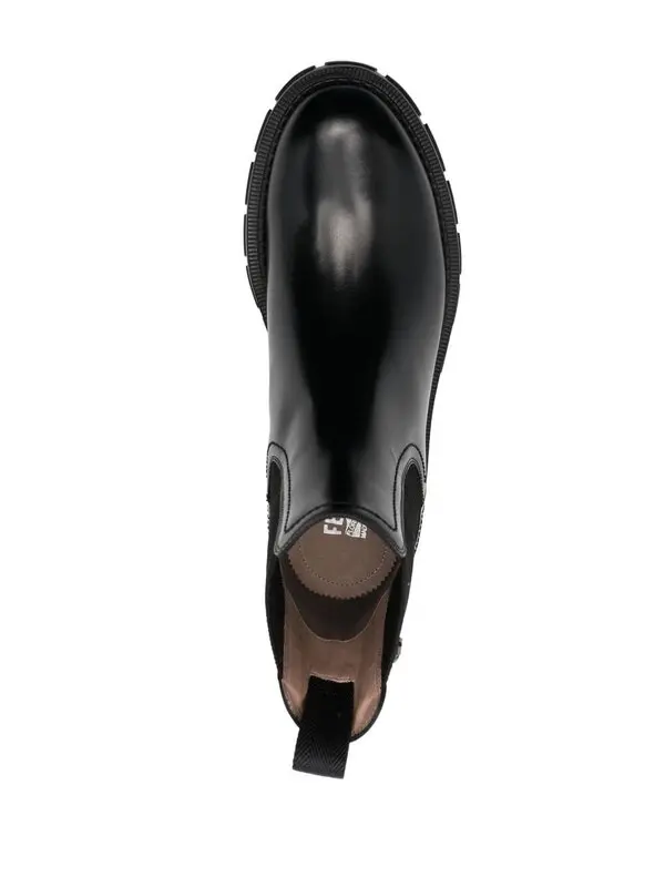 FERRAGAMO Iago Leather Chelsea Boots