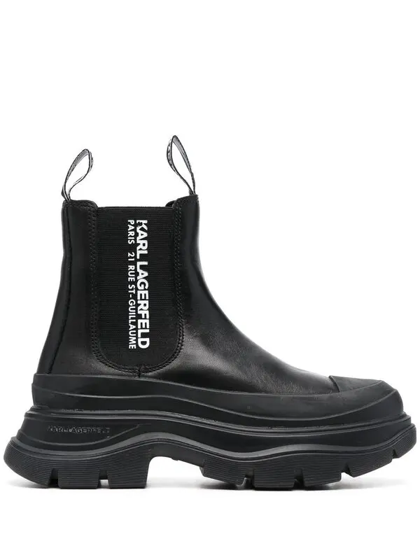 Karl Lagerfeld Logo-print Chelsea Boots