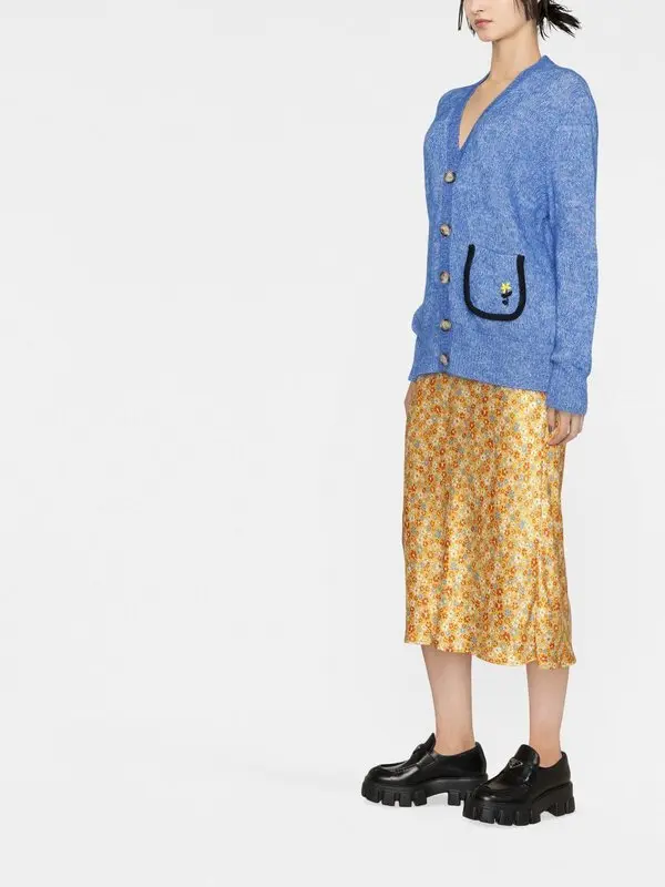 CORMIO Slogan Intarsia Cardigan