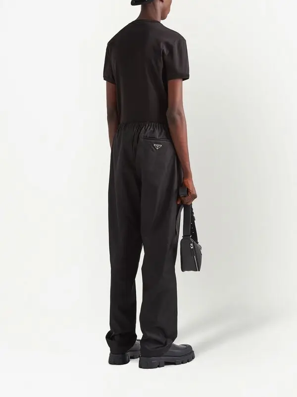 Prada Triangle-logo Cotton T-shirt - Black
