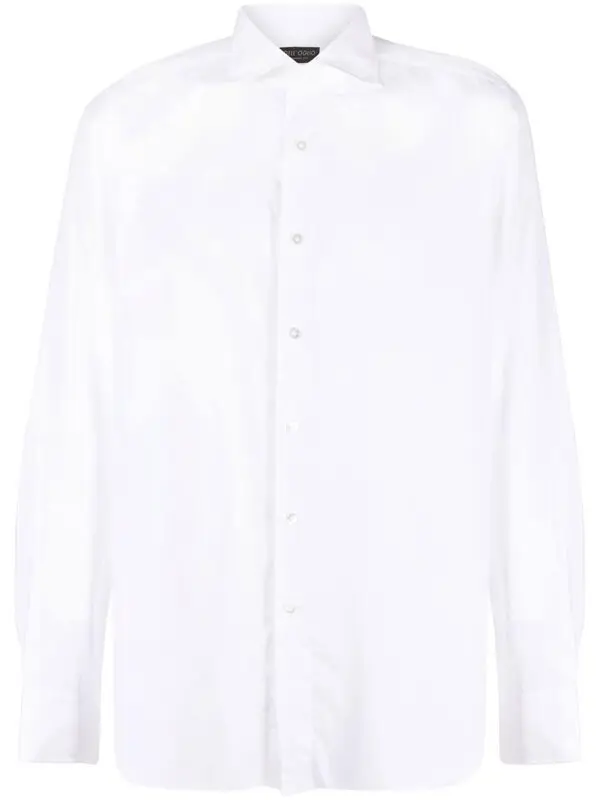 DELL'OGLIO Button-up Cotton Shirt - White