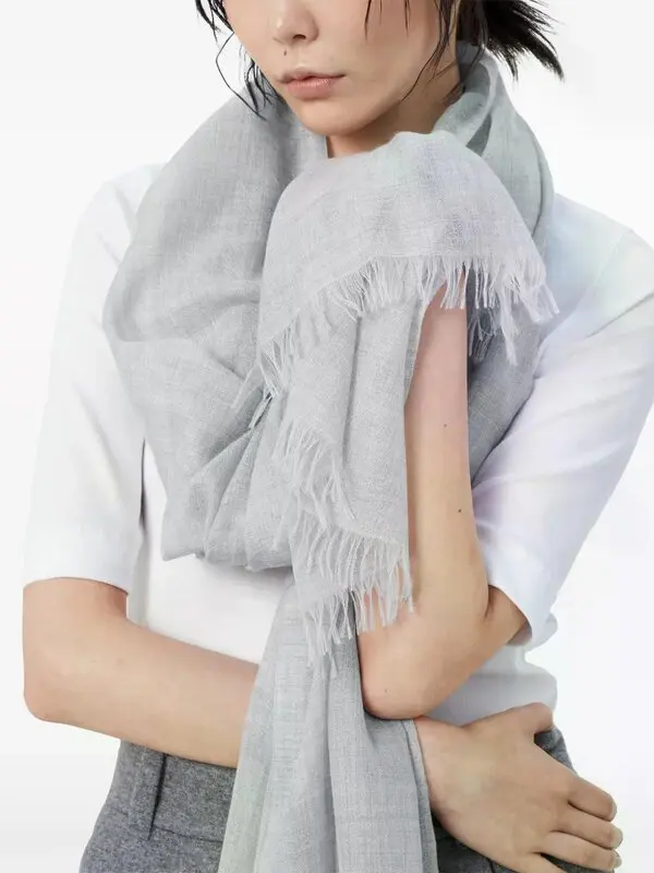 Brunello Cucinelli Fringed-edge Cashmere Scarf