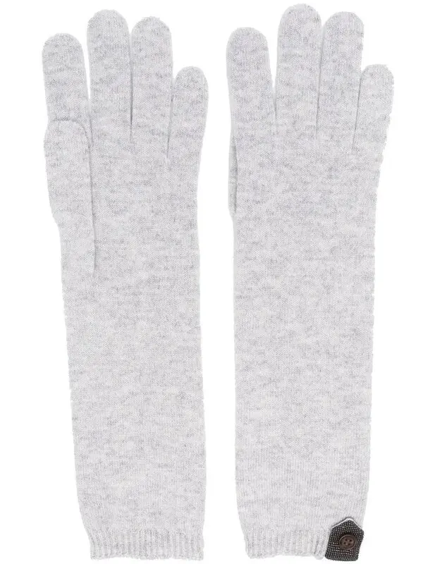 Brunello Cucinelli Button-detail Gloves - Grey