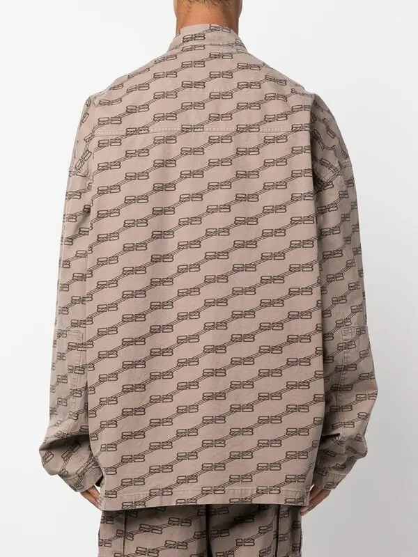 Balenciaga Bb Monogram Cargo Shirt - Brown