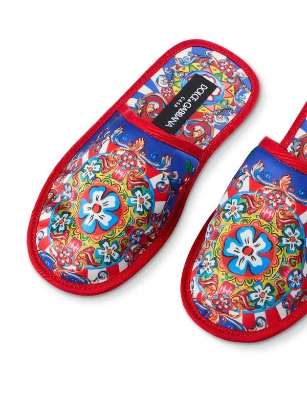 Dolce & Gabbana Abstract-print Three-piece Comfort Kit - Red