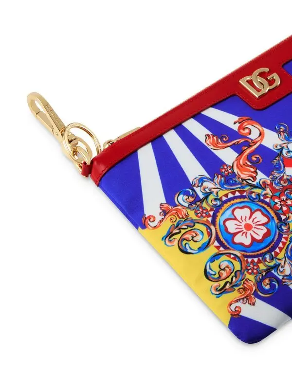 Dolce & Gabbana Abstract-print Three-piece Comfort Kit - Red
