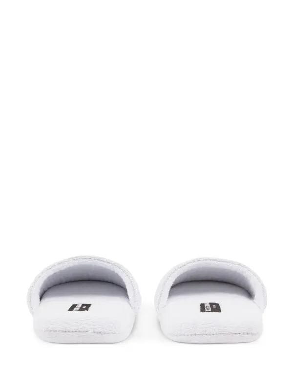 DOLCE & GABBANA CASA Dolce & Gabbana Carretto Siciliano-print Terry Slippers - White