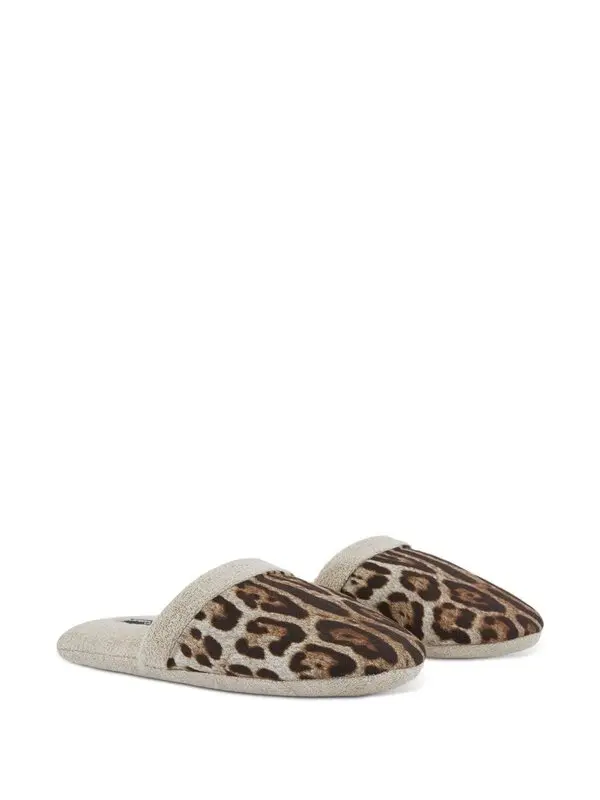 Dolce & Gabbana Cotton Terry Slippers - Neutrals