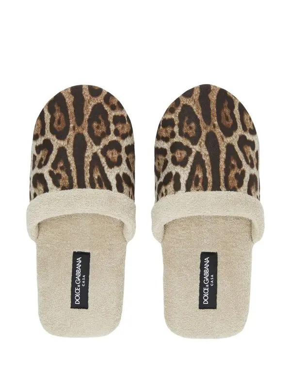 Dolce & Gabbana Cotton Terry Slippers - Neutrals