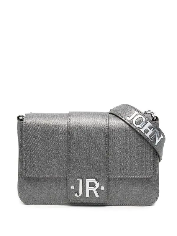 John Richmond Logo-lettering Metallic Shoulder Bag