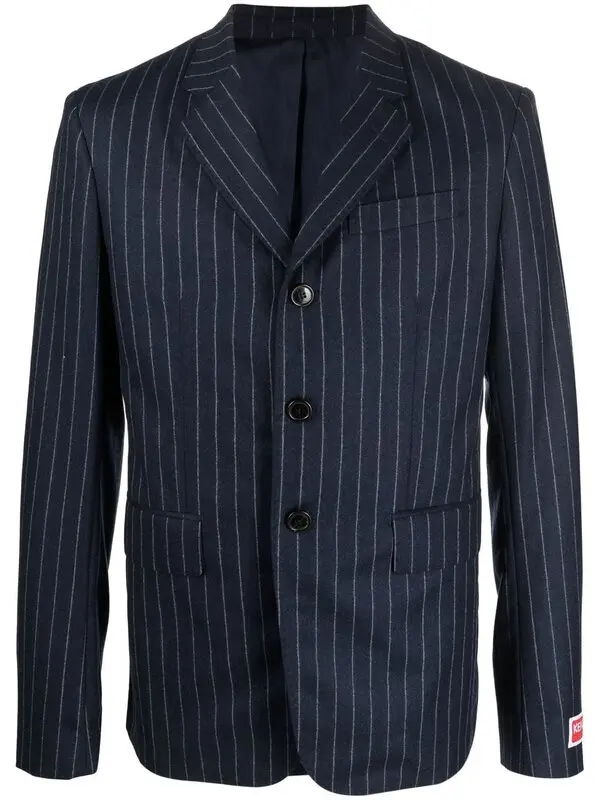 Kenzo Pinstripe Single-breasted Blazer