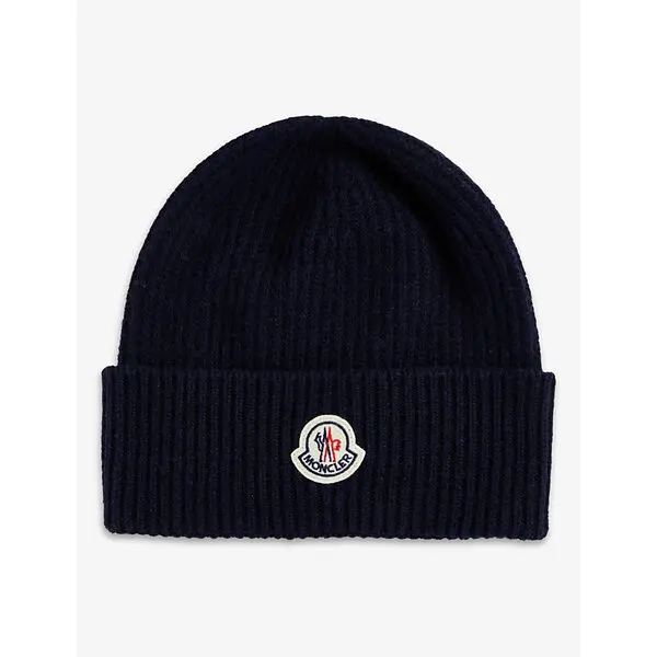 Moncler Logo-appliqué Wool And Cashmere-blend Hat
