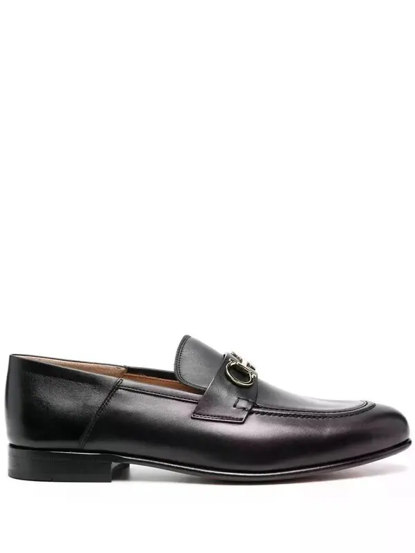 FERRAGAMO 20mm Ottone Gancini-buckle Loafers - Black