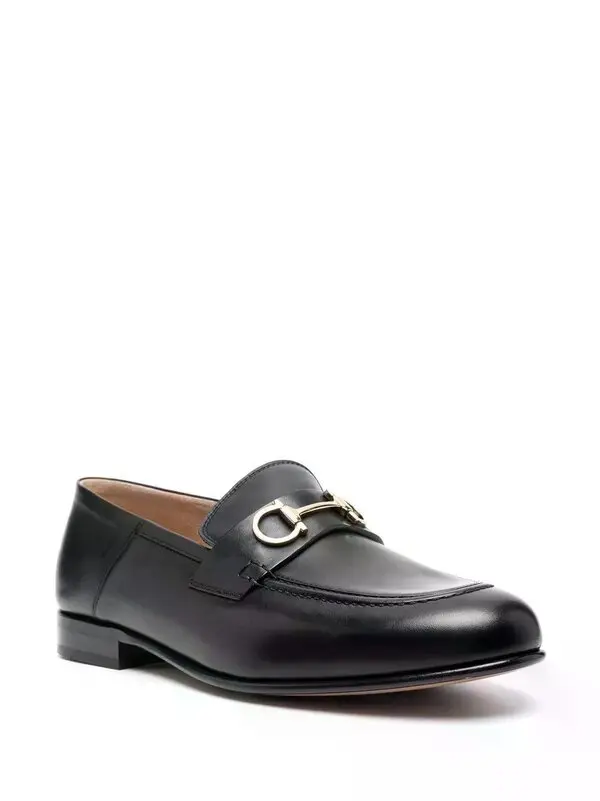 FERRAGAMO 20mm Ottone Gancini-buckle Loafers - Black