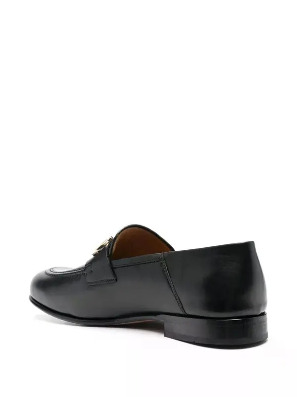FERRAGAMO 20mm Ottone Gancini-buckle Loafers - Black