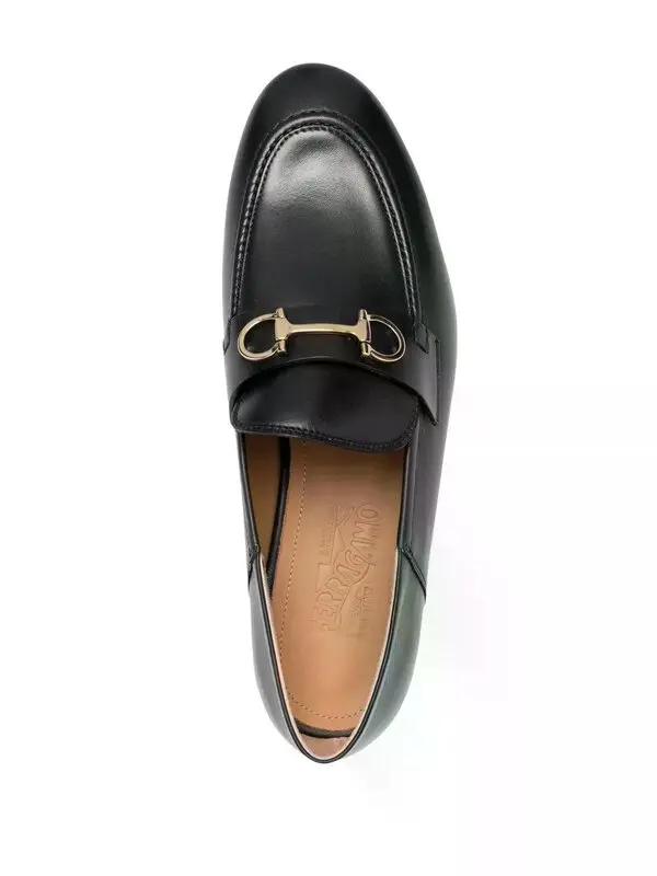 FERRAGAMO 20mm Ottone Gancini-buckle Loafers - Black