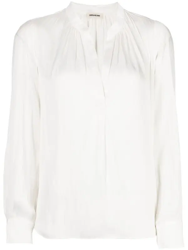 Zadig&Voltaire Long-sleeve Gathered-detail Blouse
