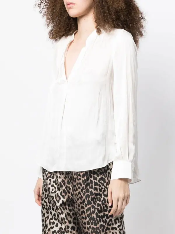 Zadig&Voltaire Long-sleeve Gathered-detail Blouse