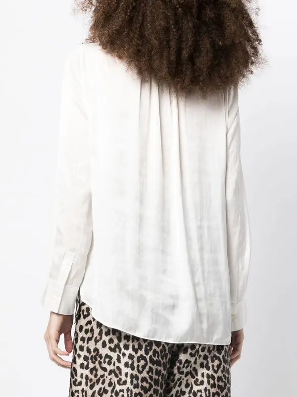 Zadig&Voltaire Long-sleeve Gathered-detail Blouse