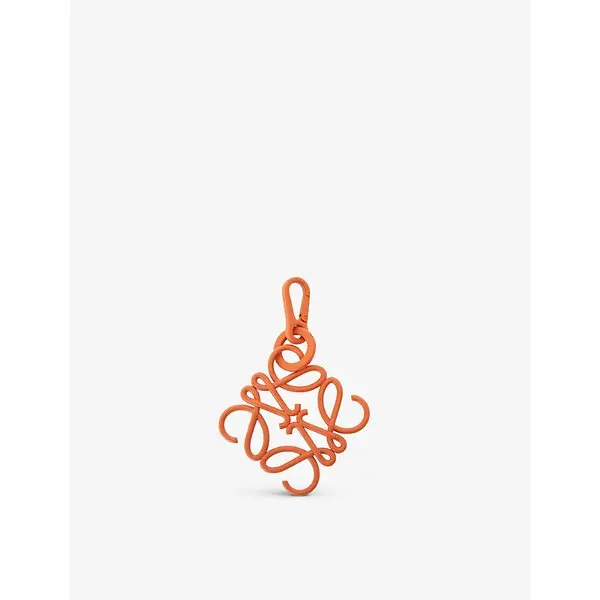 Loewe Anagram Brass And Stainless Steel Charm - Orange