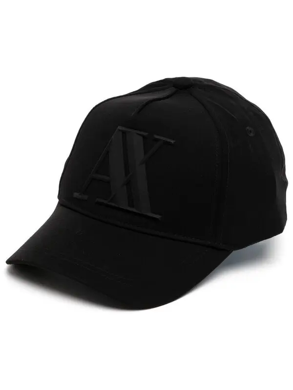 Armani Exchange Logo-embossed Baseball Cap - Black