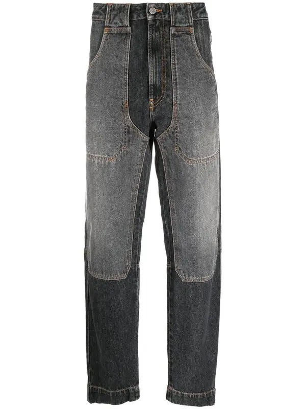 DIESEL® Patchwork Straight-leg Jeans