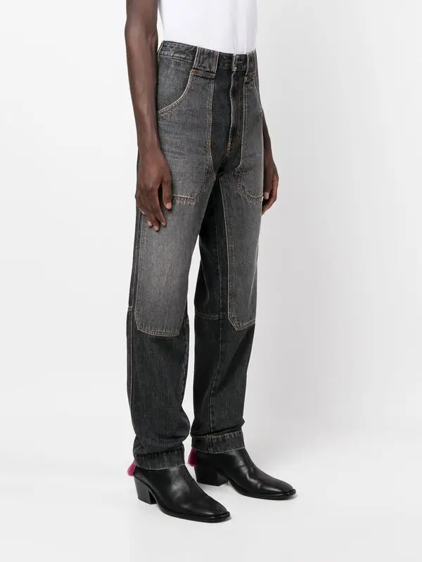 DIESEL® Patchwork Straight-leg Jeans