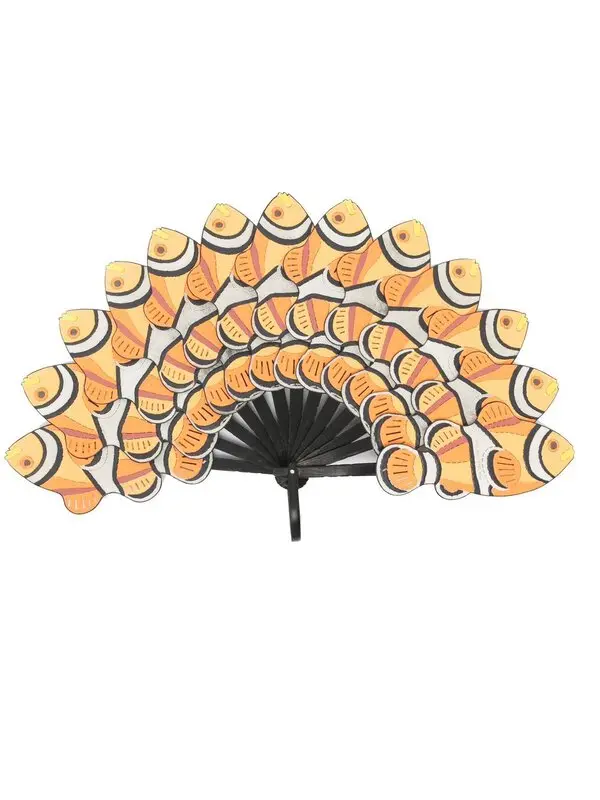 Pubumésu Clown Fish-print Retractable Fan
