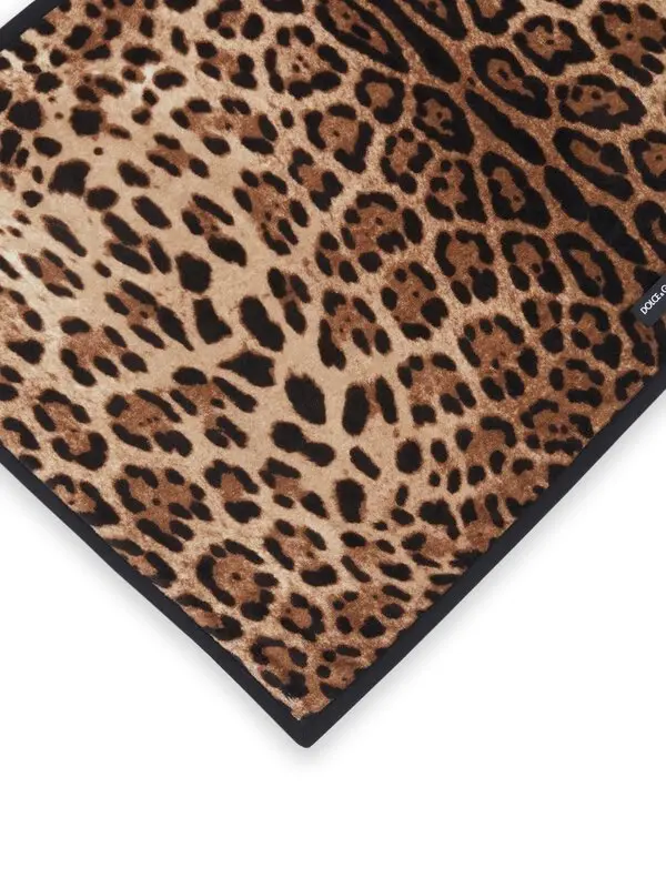 Dolce & Gabbana Leopard-print Terry Cotton Bath Mat