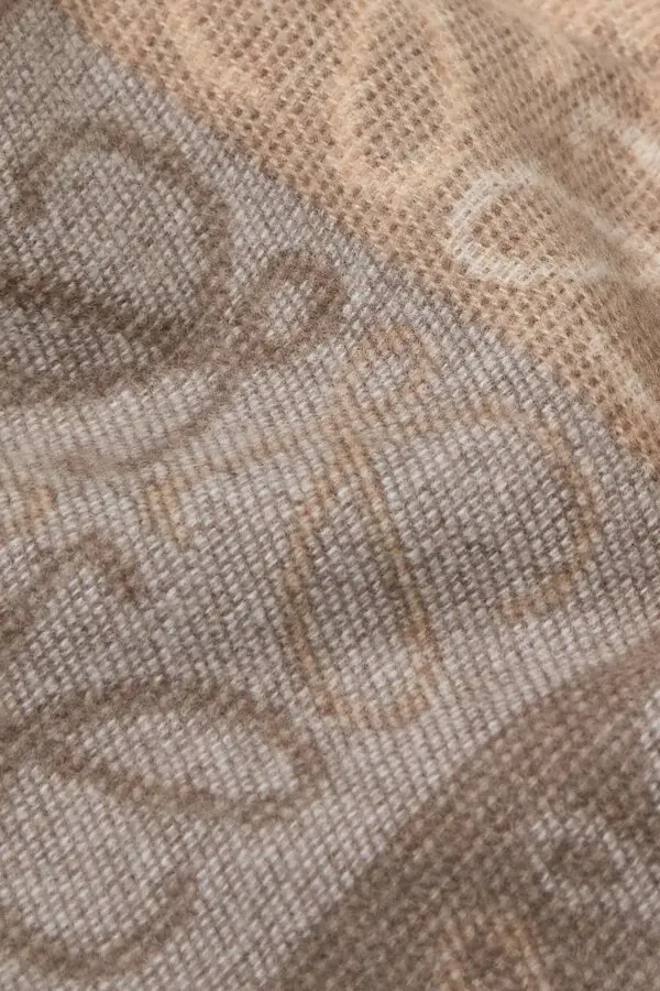 Loewe Fringed Wool And Cashmere-blend Jacquard Scarf