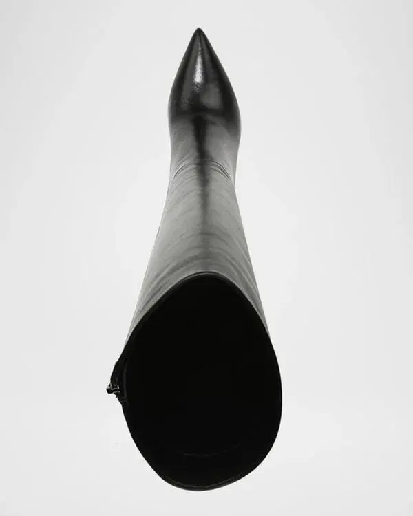 Veronica Beard 95mm Lisa Leather Stiletto Boots