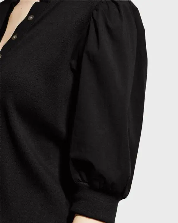 Veronica Beard Coralee Button-front Top - Black