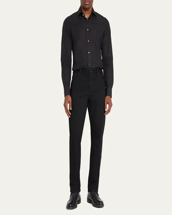 Zegna 5-pocket Straight Leg Pants - Black Solid