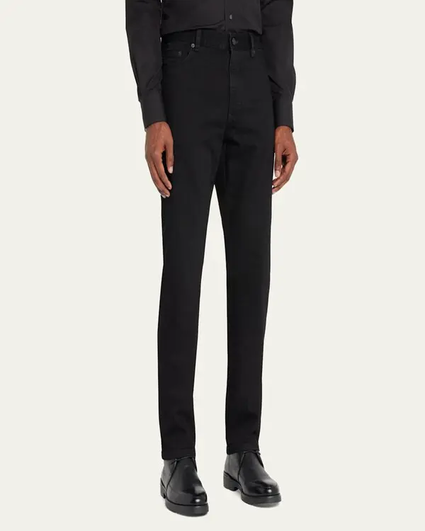 Zegna 5-pocket Straight Leg Pants - Black Solid