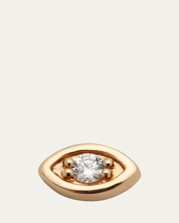 SYDNEY EVAN Yellow Diamond Evil Eye Stud Earring