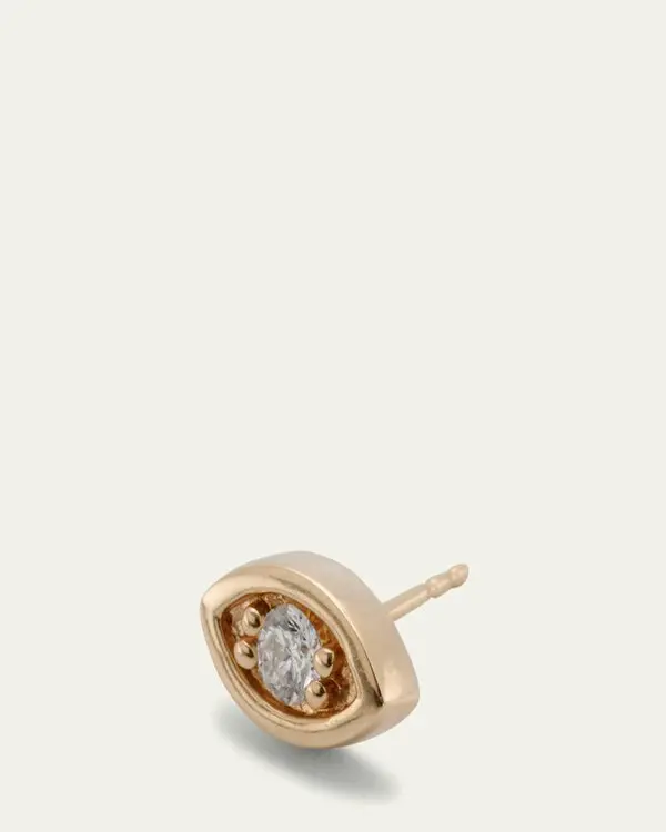 SYDNEY EVAN Yellow Diamond Evil Eye Stud Earring