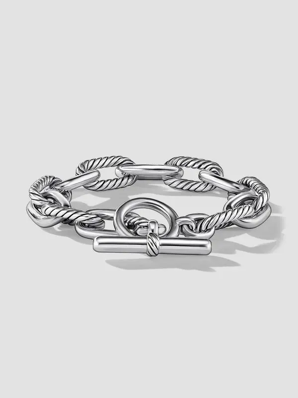 David Yurman Dy Madison Toggle Chain Bracelet In Sterling 11mm - Silver