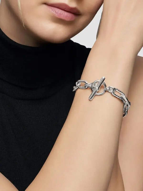 David Yurman Dy Madison Toggle Chain Bracelet In Sterling 11mm