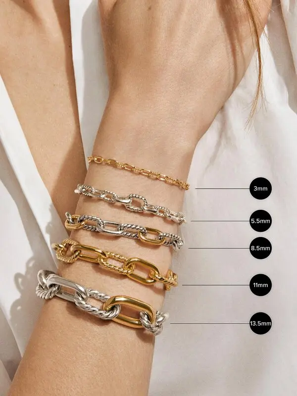 David Yurman Dy Madison Toggle Chain Bracelet In Sterling 11mm