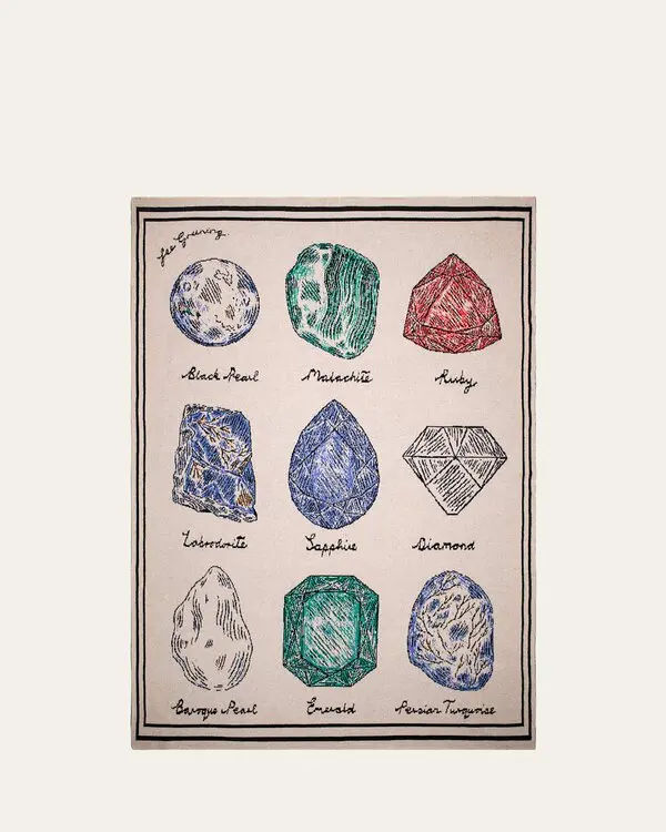 SAVED NY Gemstones Throw Blanket, 51" X 71