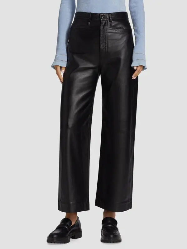 Proenza Schouler White Label Nappa Leather Wide-leg Culottes