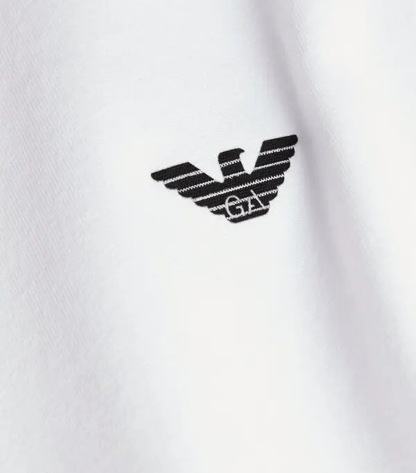 Emporio Armani Stretch Cotton Eagle T-shirt - White