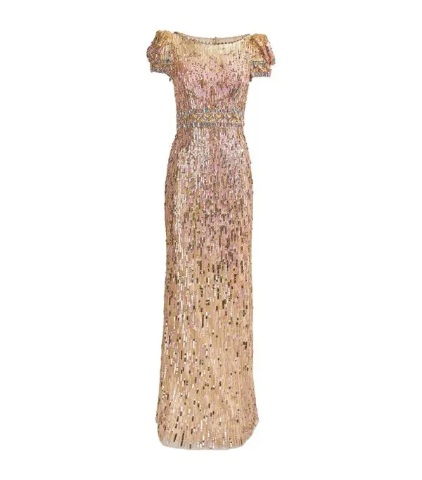 Jenny Packham Sequin-embellished Sungem Gown