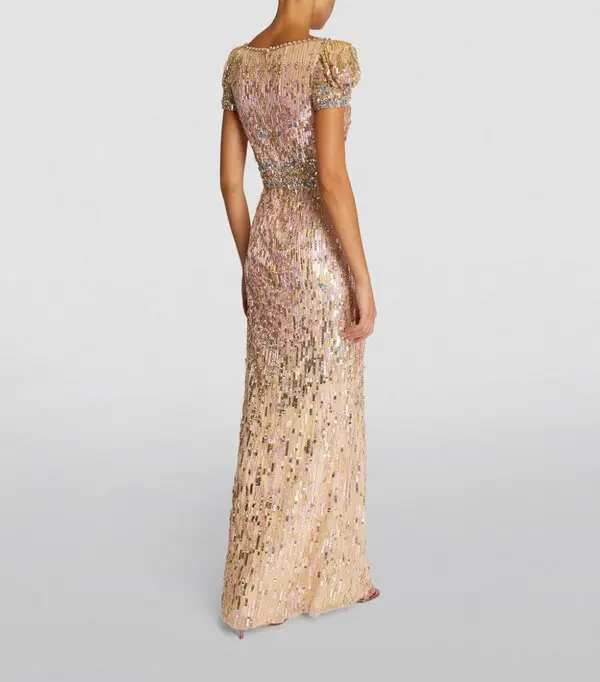 Jenny Packham Sequin-embellished Sungem Gown