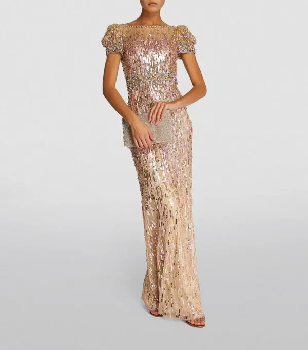 Jenny Packham Sequin-embellished Sungem Gown